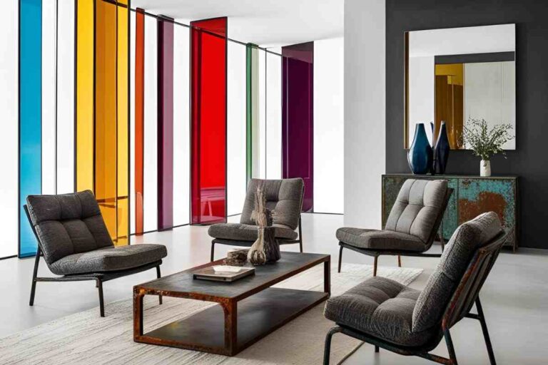 Vetro colorato e metalli ossidati: texture insolite per una casa ultra ...