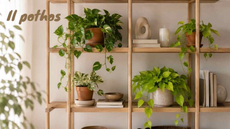 Uno scaffale, tre Pothos: la ricetta per far sembrare tutto più curato ...
